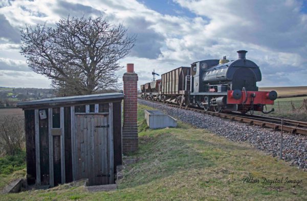 'Kilmersdon' arrives at the Watercress Line (Mid-Hants Railway)