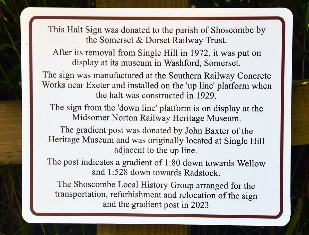 Shoscombe Halt name board returns to the local community • S&DRT